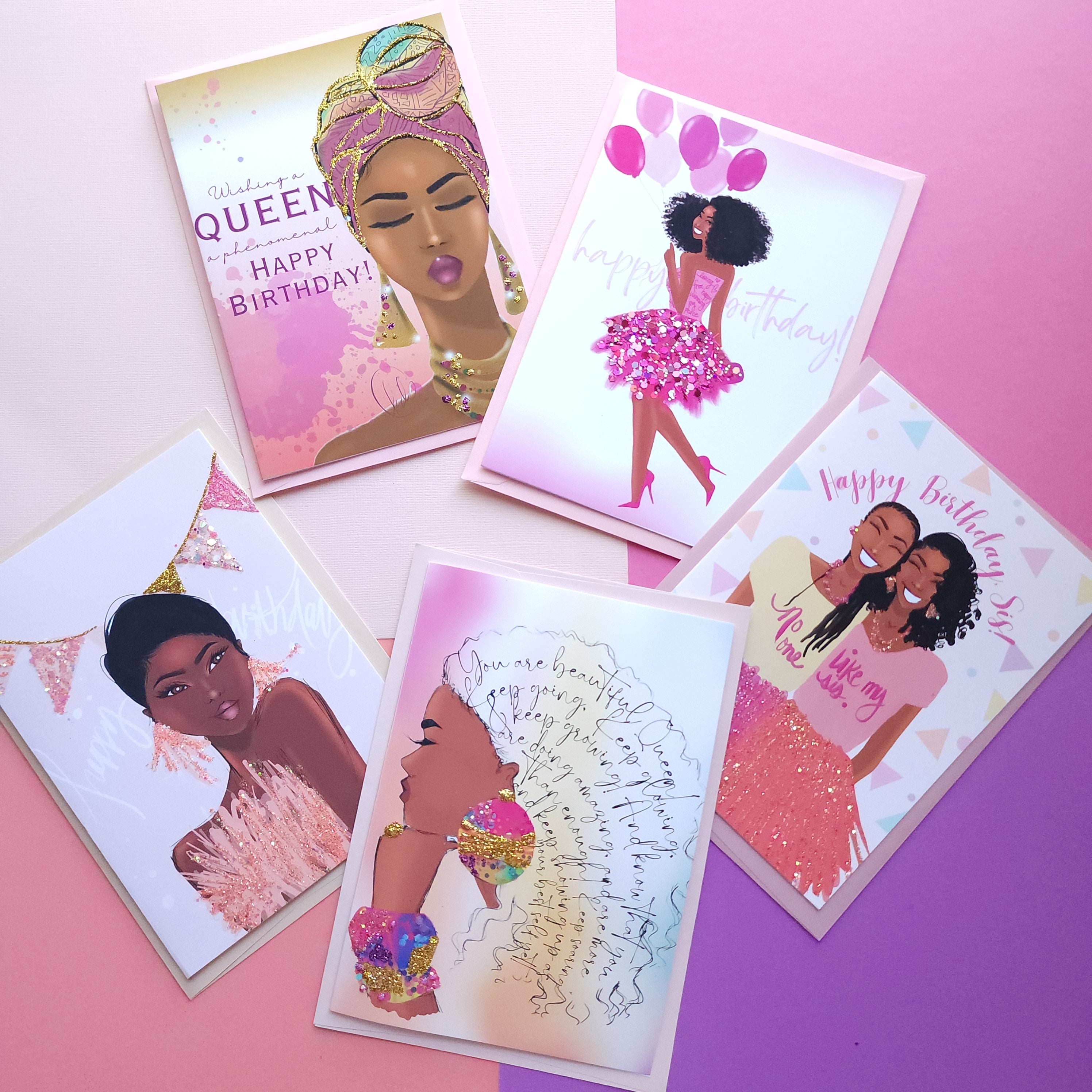 New! - Celebrating Her 5 Ct- Woman Birthday Greeting Card Box – Keliah ...